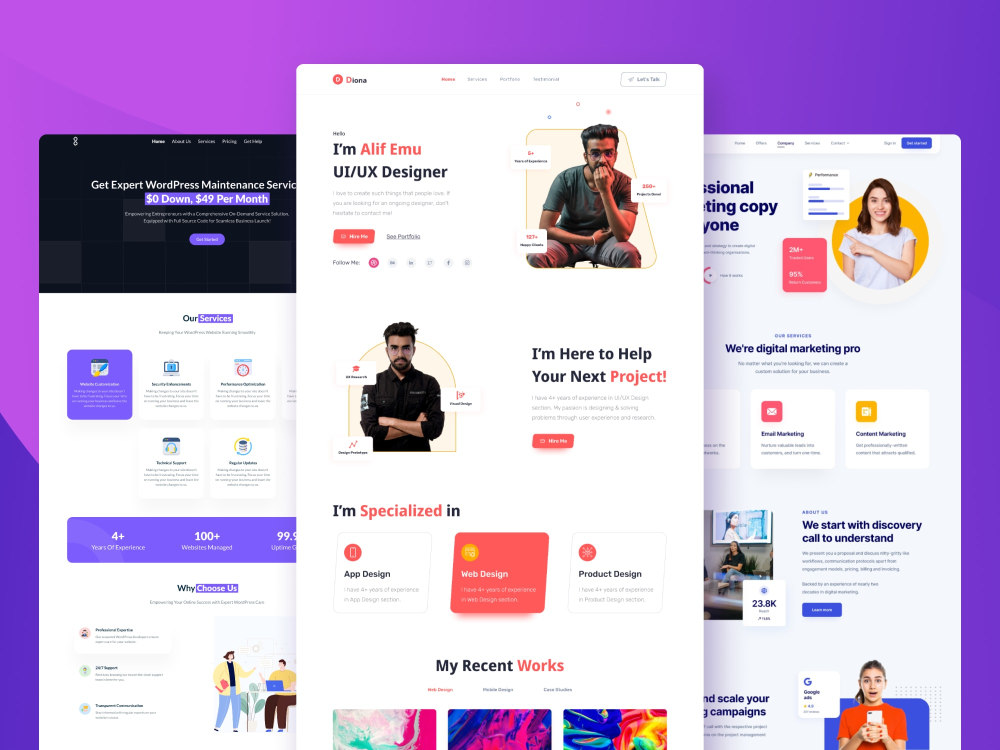 Figma landing page, saas landing page or website ui ux design on figma ...