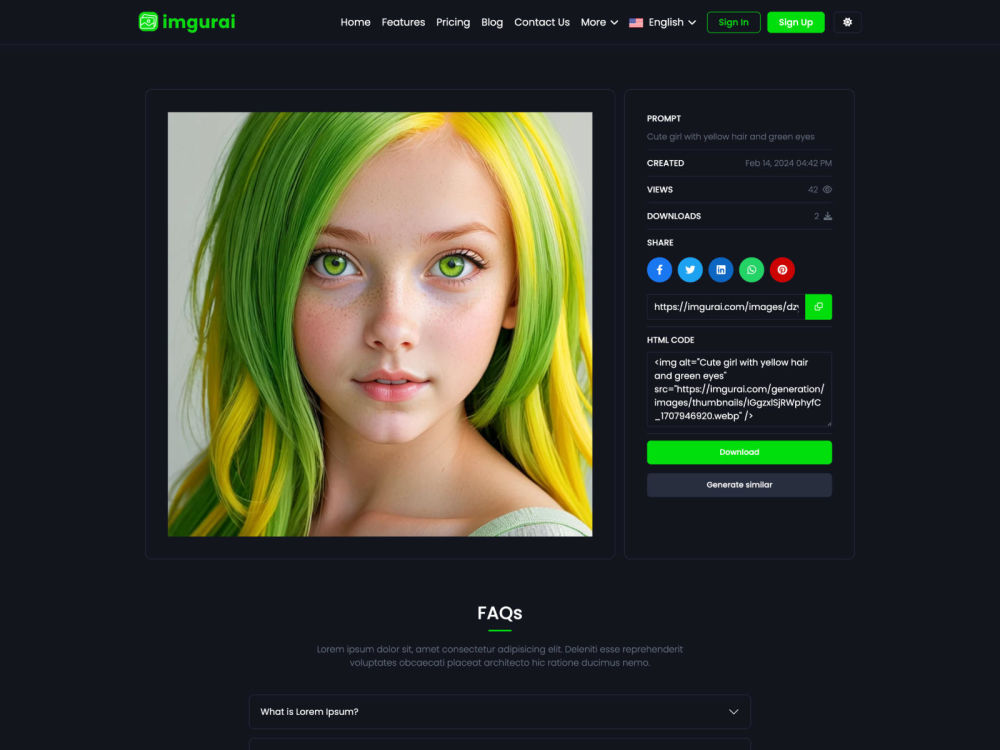 An AI Image Generator SAAS | Upwork