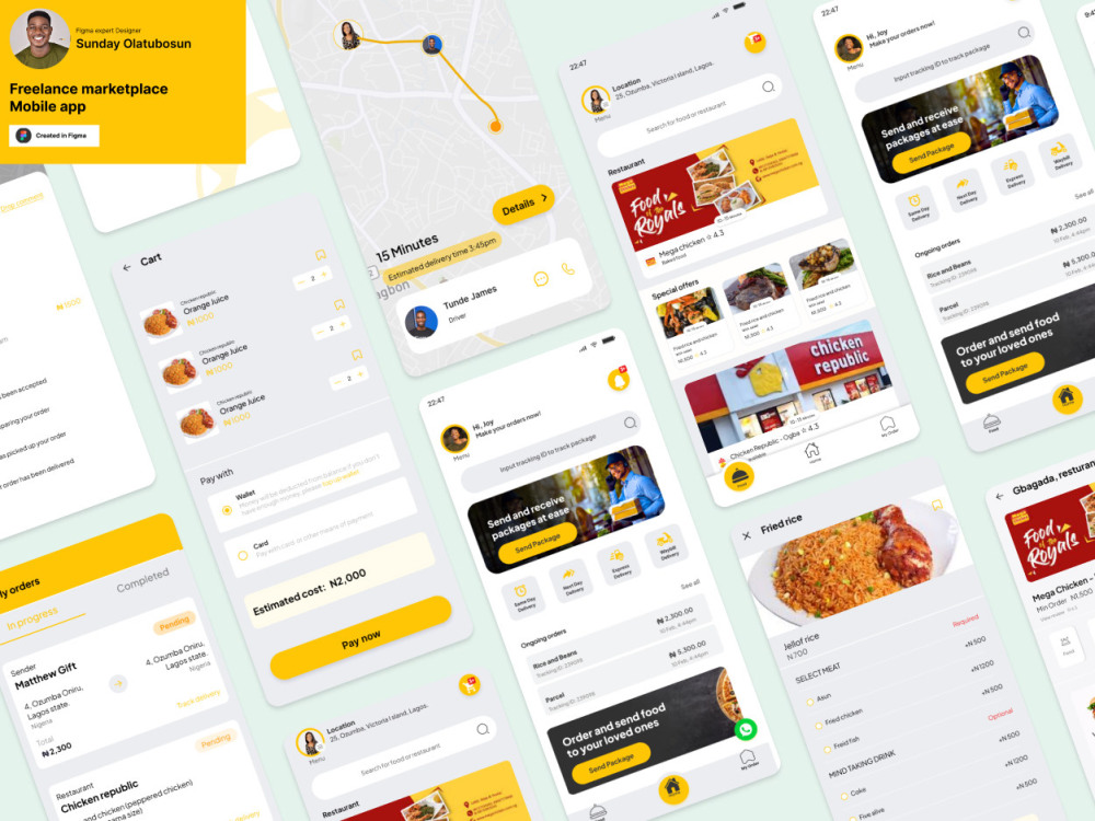 A complete mobile app design with a beautiful UI | Upwork