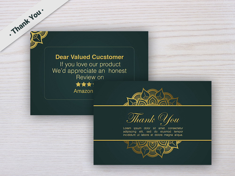 Design custom amazon thank you card, product insert | package insert ...