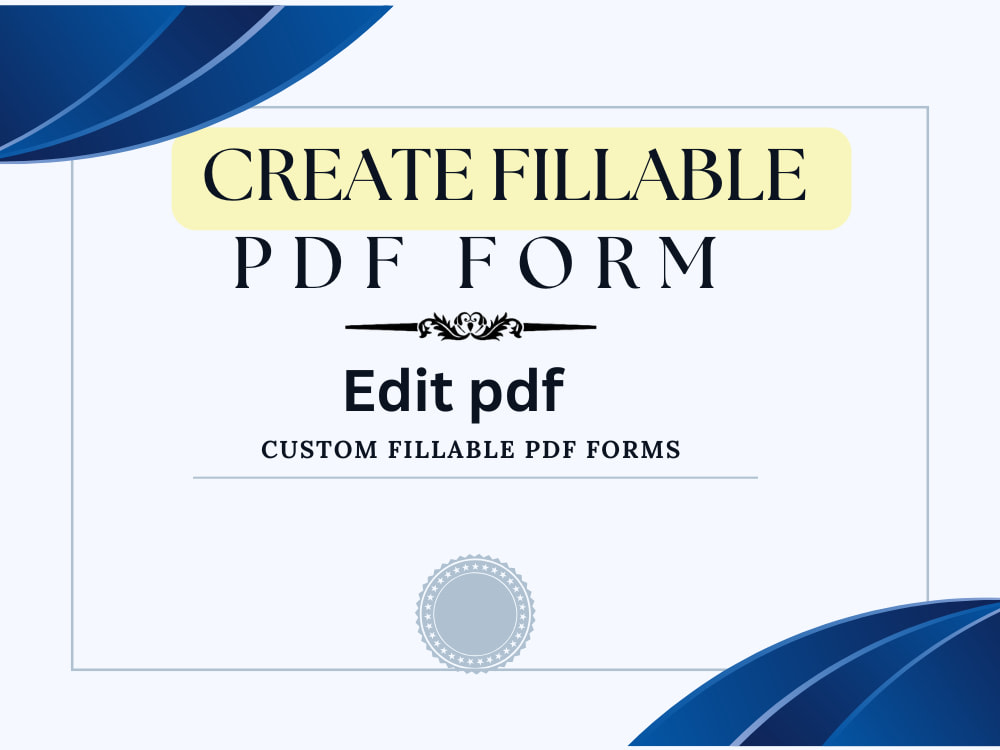 Professional Fillable PDF Forms, PDF Editing, Fillable PDF Conversion | Upwork