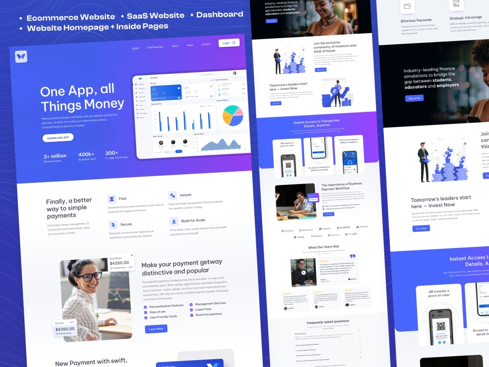 Website Homepage Landing Page UI design in Figma | Upwork