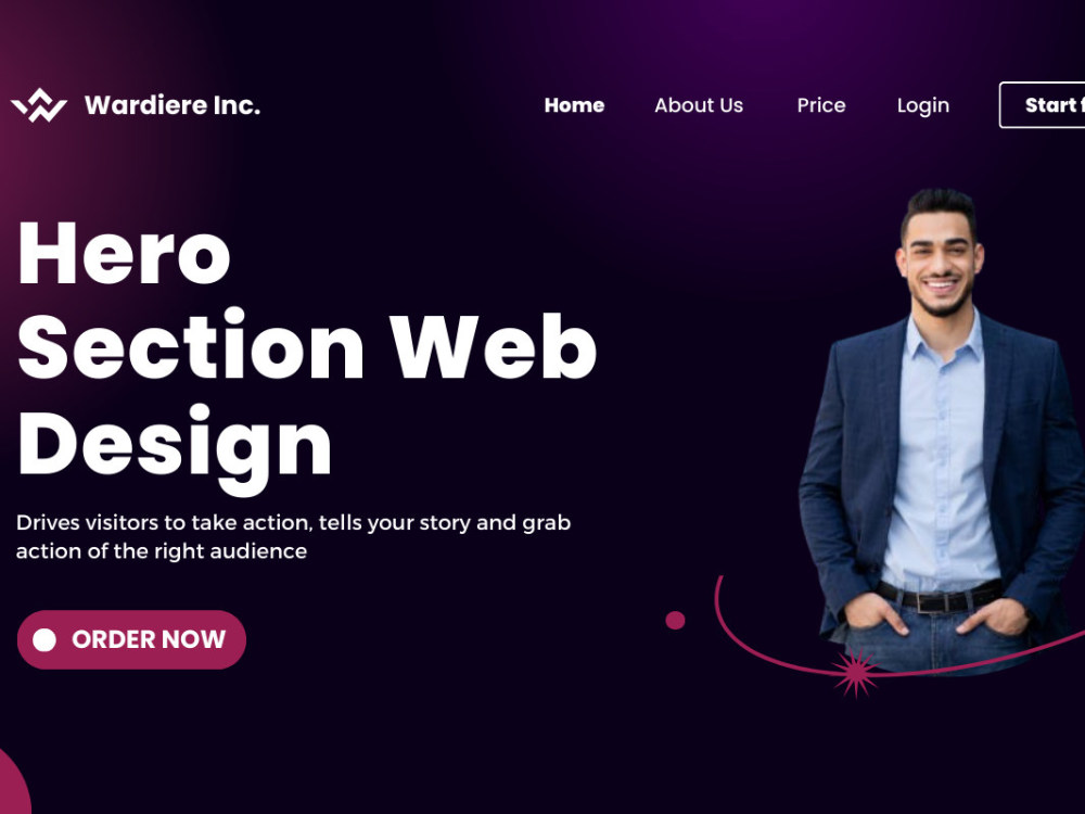 A hero section design with Elementor | Upwork