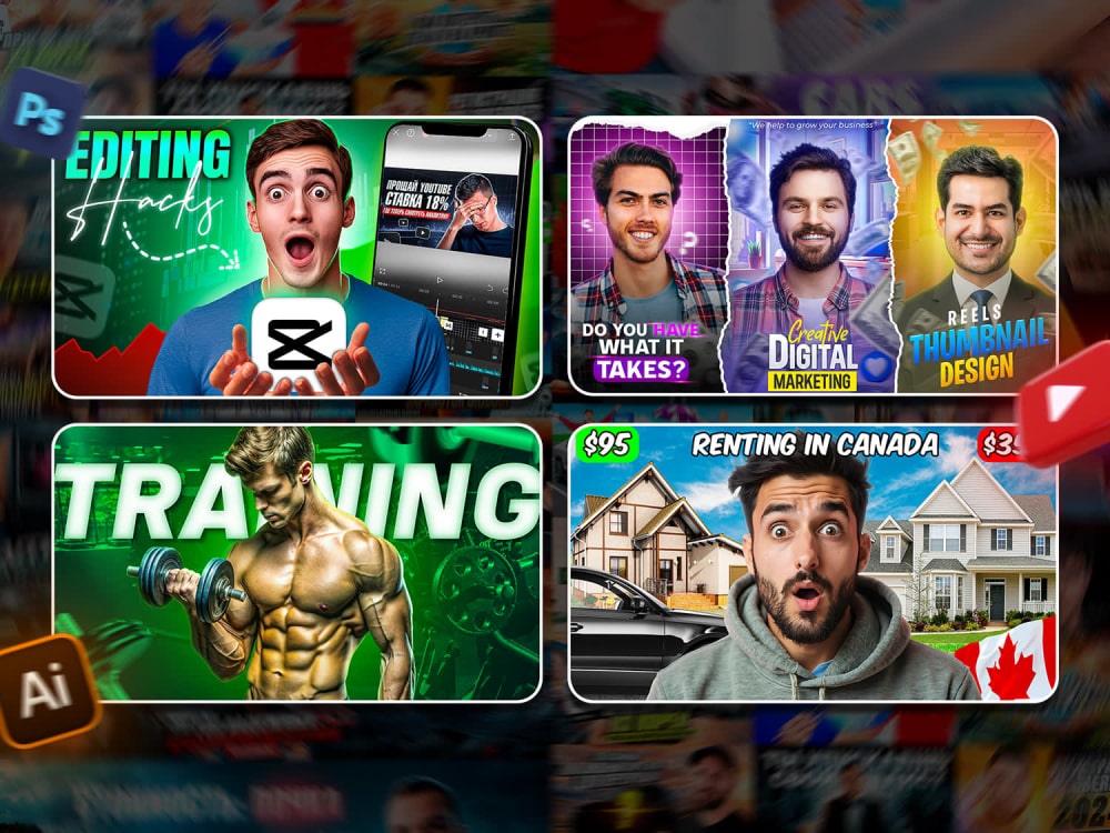Eye-Catchy YouTube Thumbnail | YouTube Thumbnail Designer | Thumbnail ...