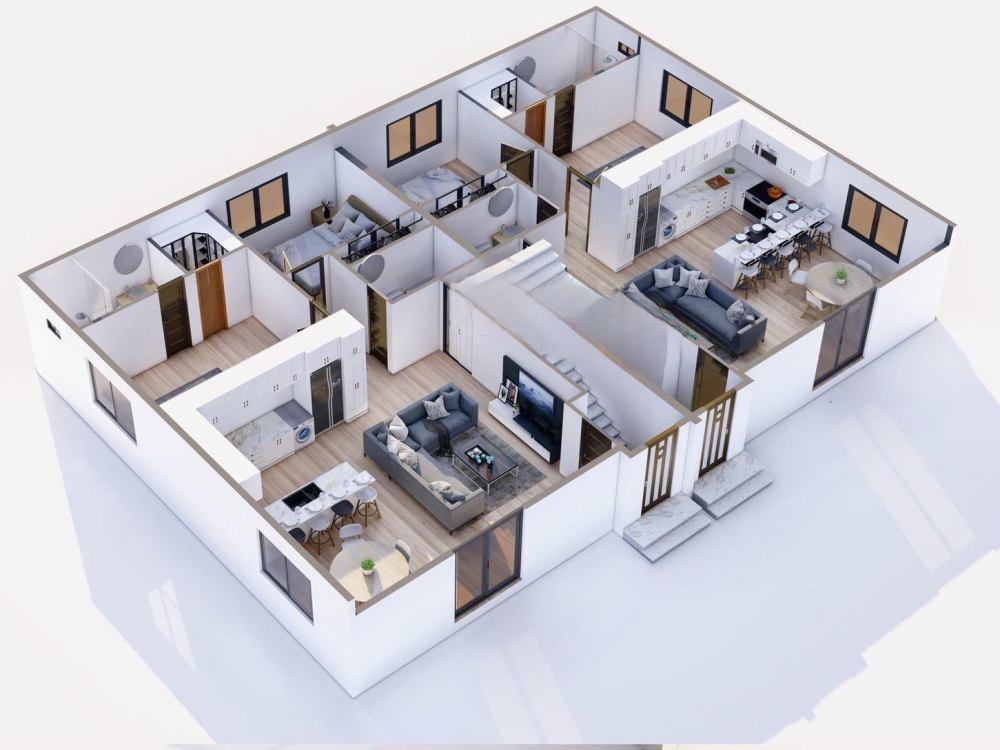 Realistic 3D Floor Plan Renderings for Your House Project. | Upwork