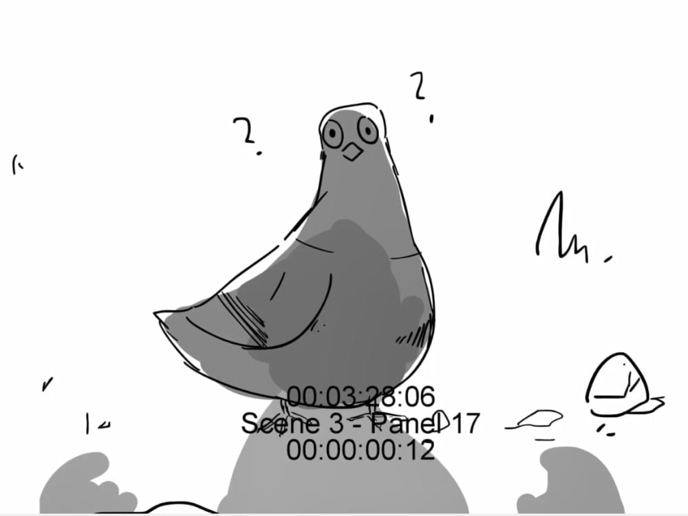 A storyboard (animatic) that visualizes narrative and emotion beats ...