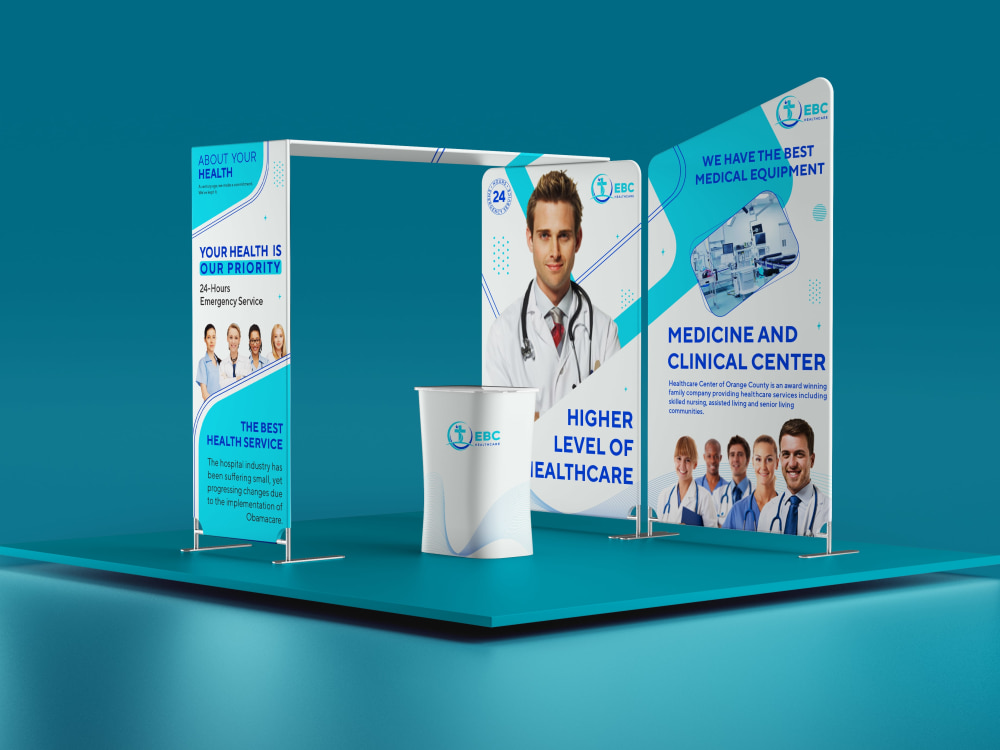 Pro Trade Show Booth, Roll-Up Banner & Backdrop Design for Exhibition | Upwork