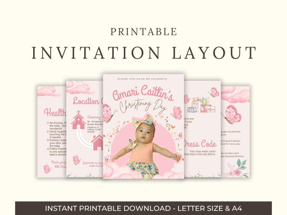A great invitation printable layout for your events. | Upwork