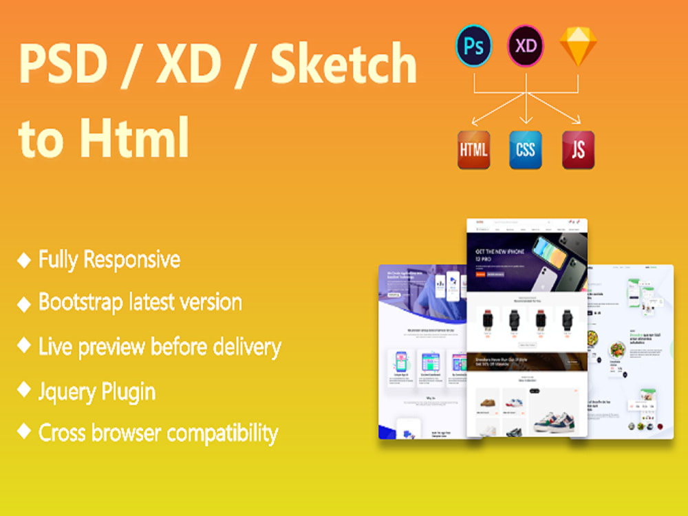 Figma To Html Css Javascript Bootstrap And Jquery Upwork