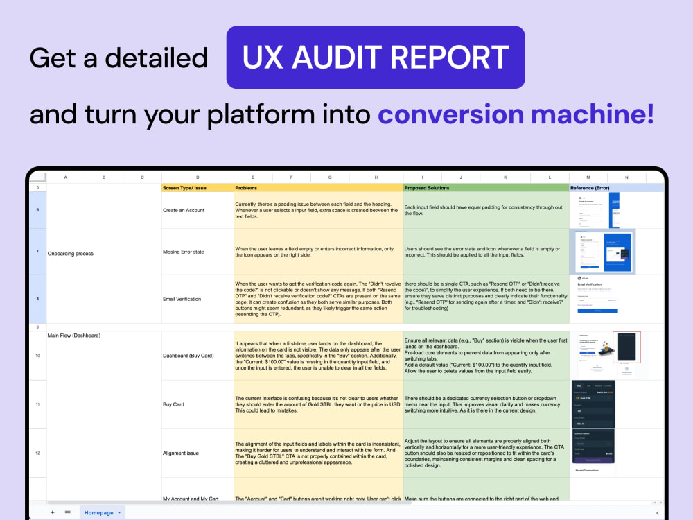 UI/UX Design Audit of Website & App | Improve Conversion & Usability ...