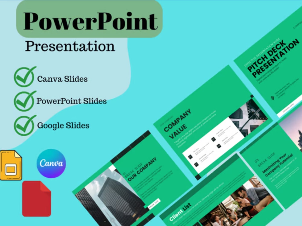 Business PowerPoint presentation design or google slides pitch deck | Upwork