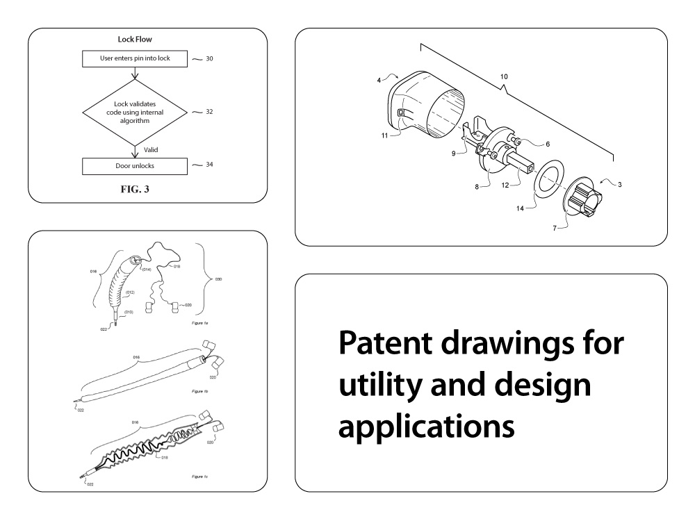 USPTO, EPO & CNIPA-ready patent drawings / illustrations boost approval ...