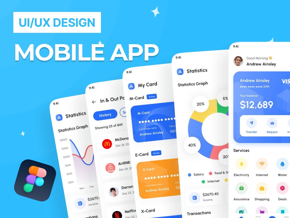 A complete modern mobile app design | Upwork