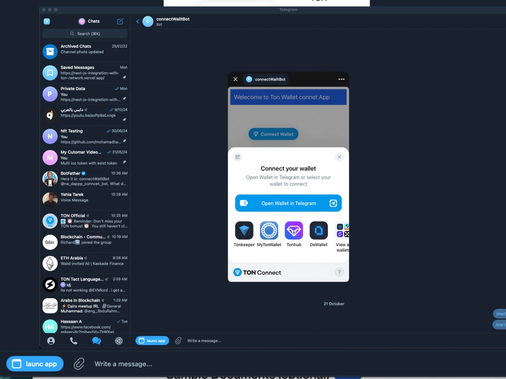 Telegram Mini App web2 & web3 | Upwork