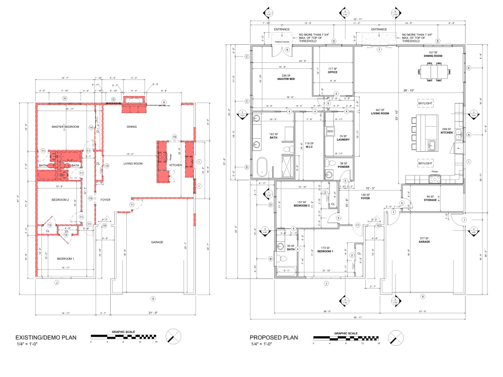 Architectural Residential Renovation drawings developed in Revit | Upwork