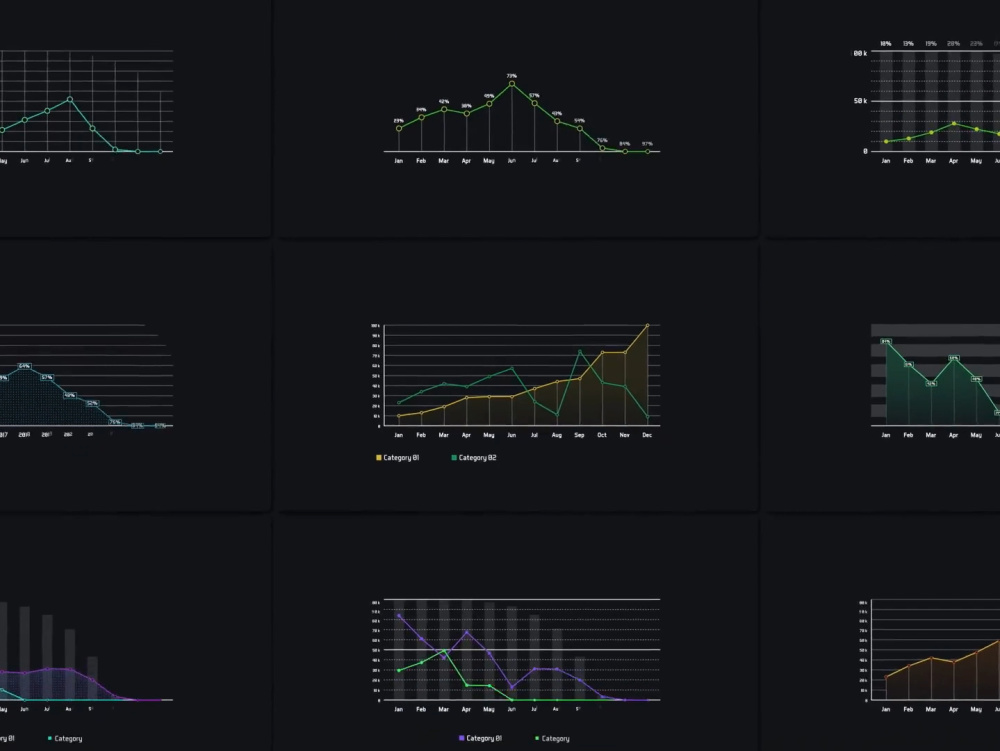Infographic video, charts animations, pie, line, bar, area, any graph ...