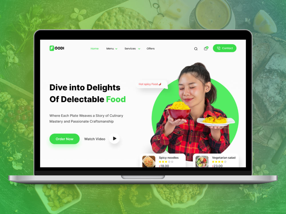 Restaurant website UI Design | Upwork