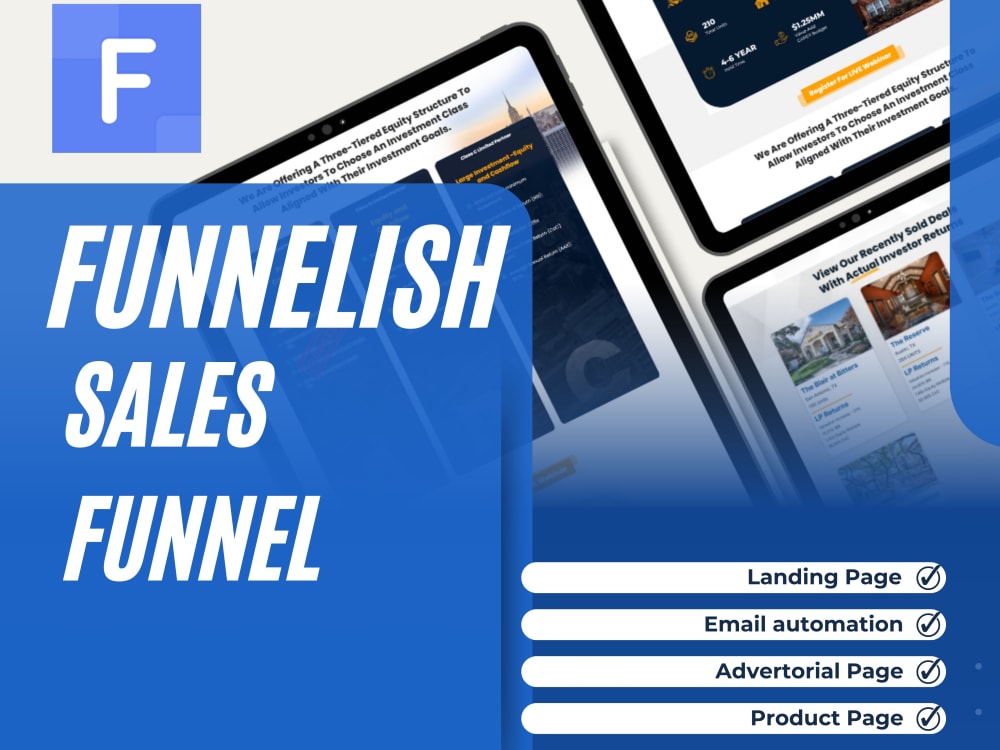 Funnelish sales funnel, e-commerce sales funnel or Advertorial Page ...