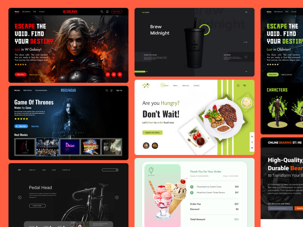 Modern responsive UI UX design for websites and landing pages | Upwork