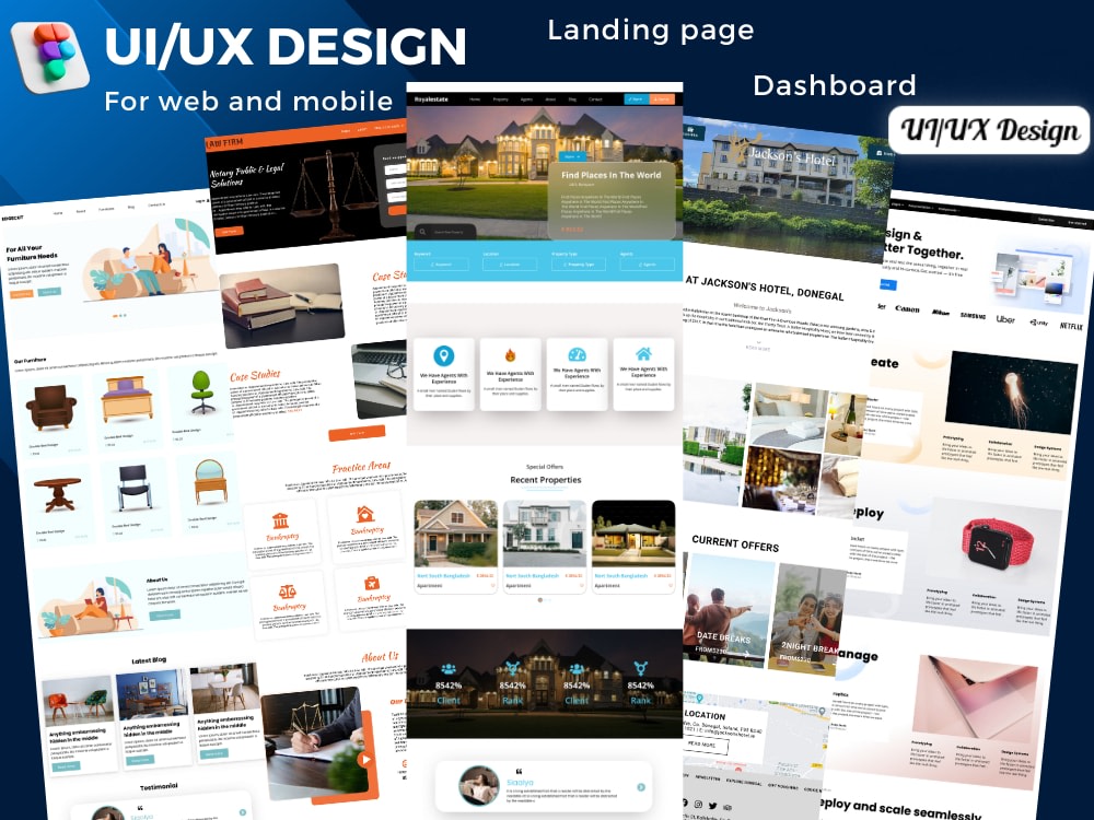 Web UI UX design, and landing page design in Figma | Upwork