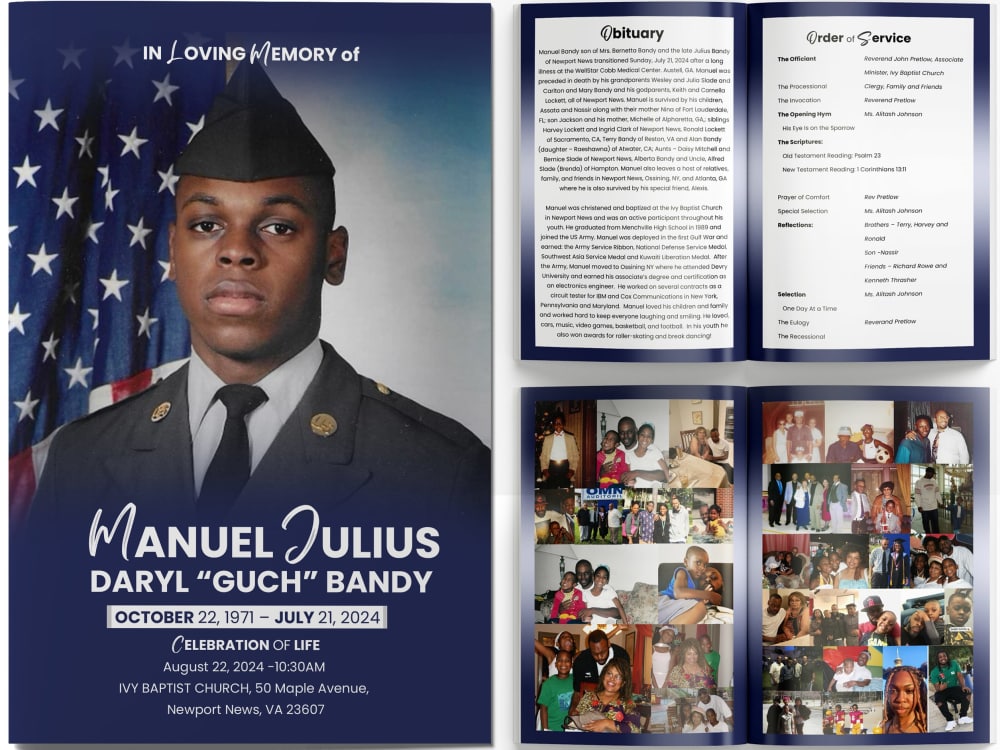 Event, funeral flyer, obituary, memorial and funeral program | Upwork