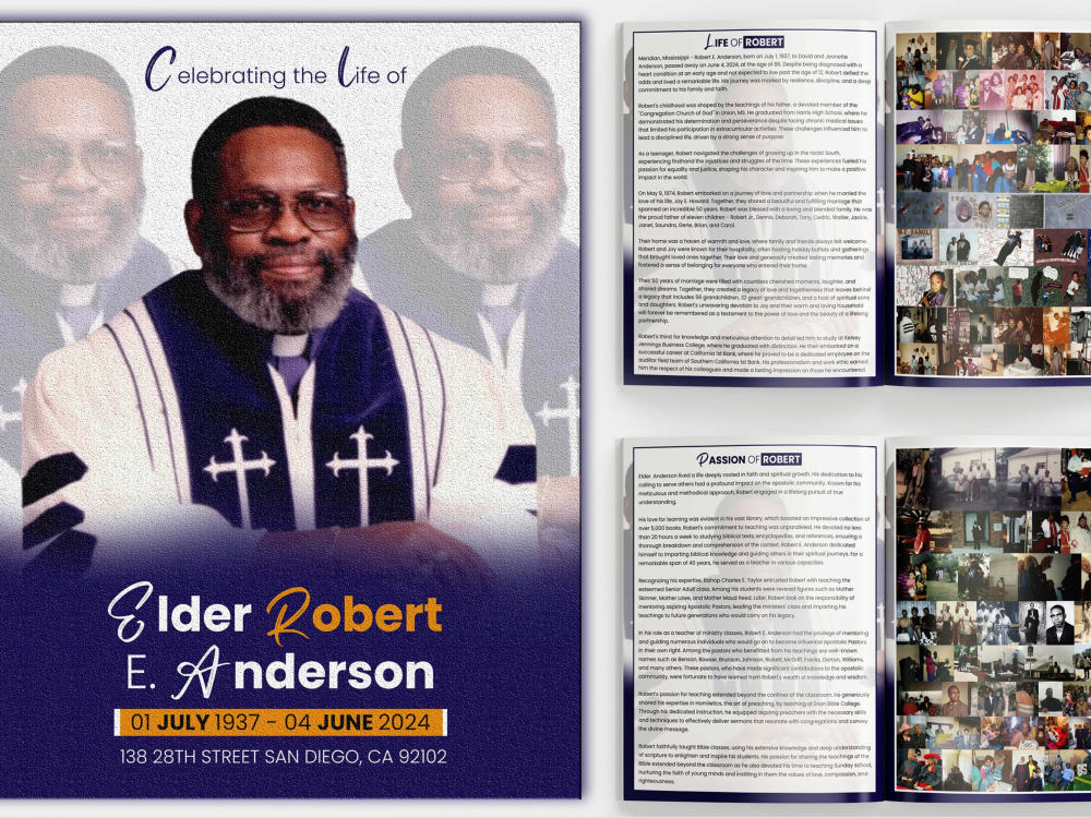 Obituary, eulogy, funeral program for printing | Upwork