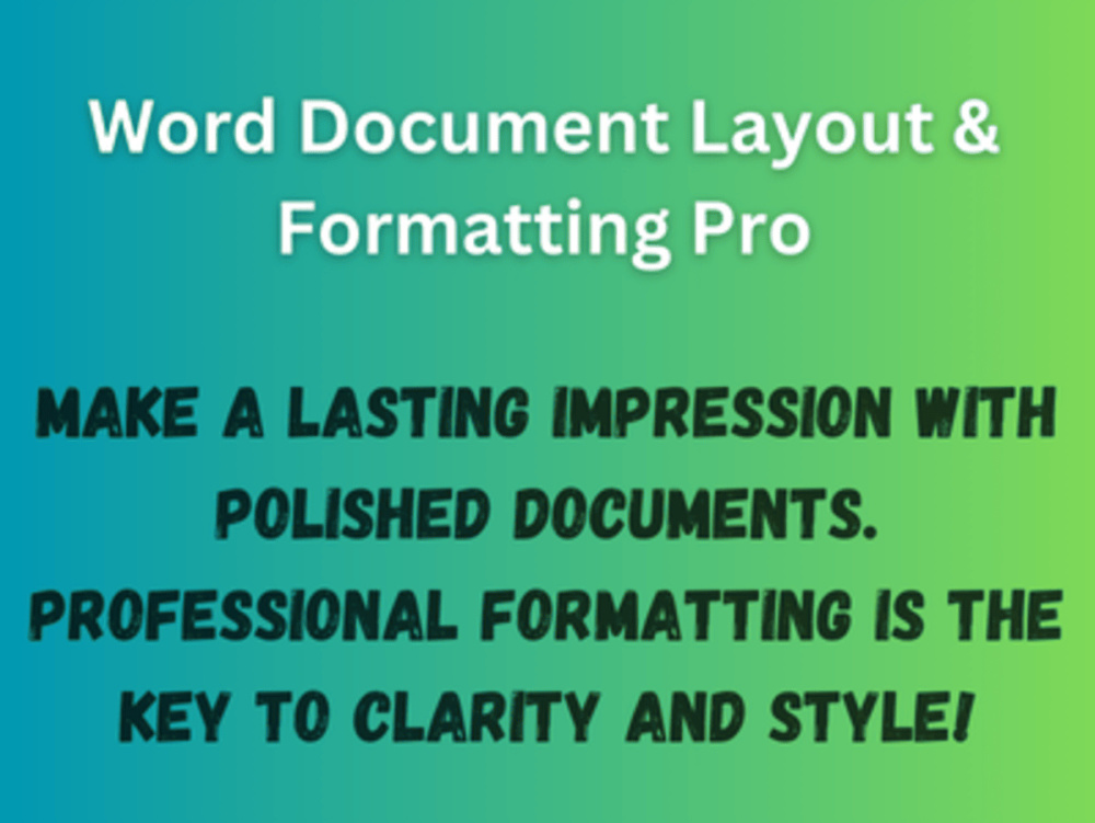 Professional Word Document Formatting Services | Upwork