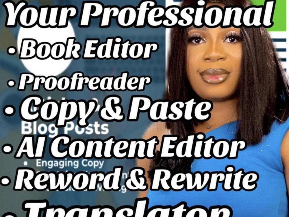 Book editing, proofreader and copy & paste job done professionally | Upwork