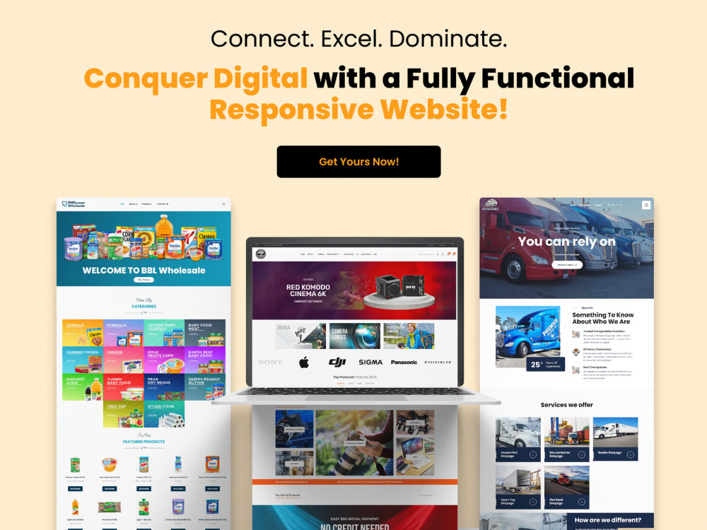 Creative Landing page, web design with your branding | Upwork
