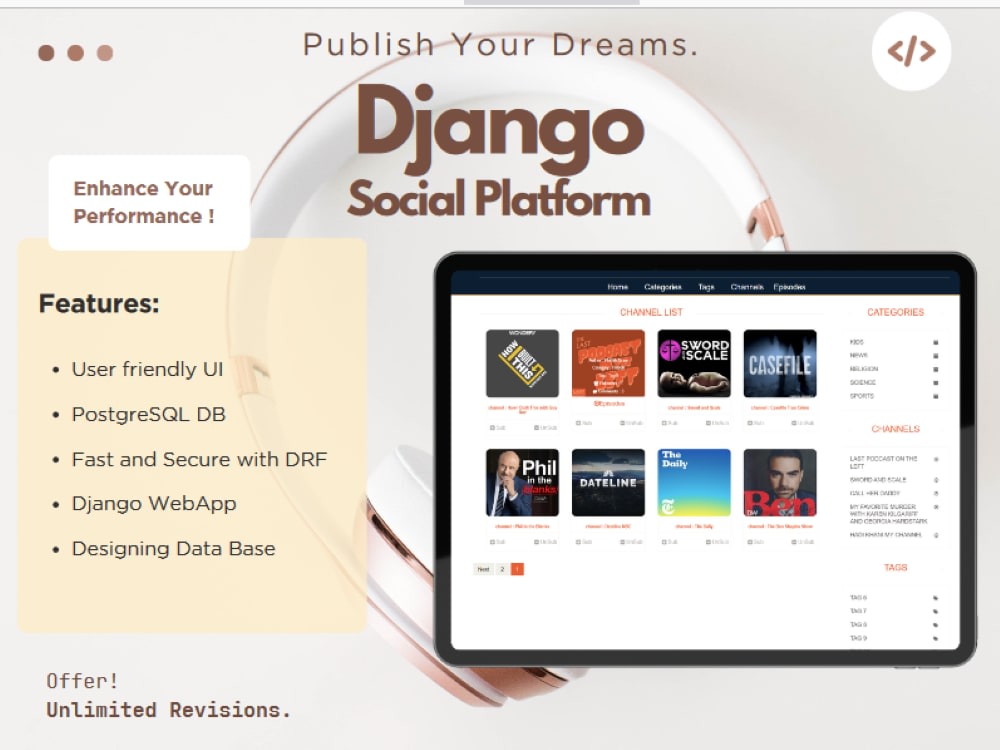 Social Platform with Django | API | Upwork