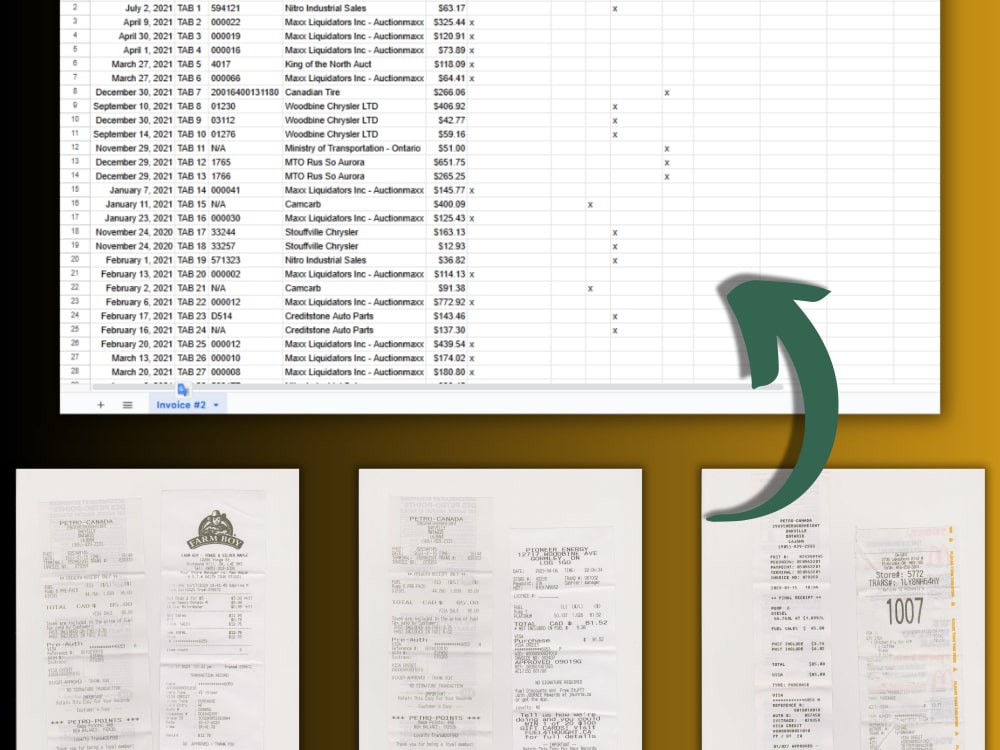Invoice Data Entry from receipt to Excel by Data Entry Specialist | Upwork