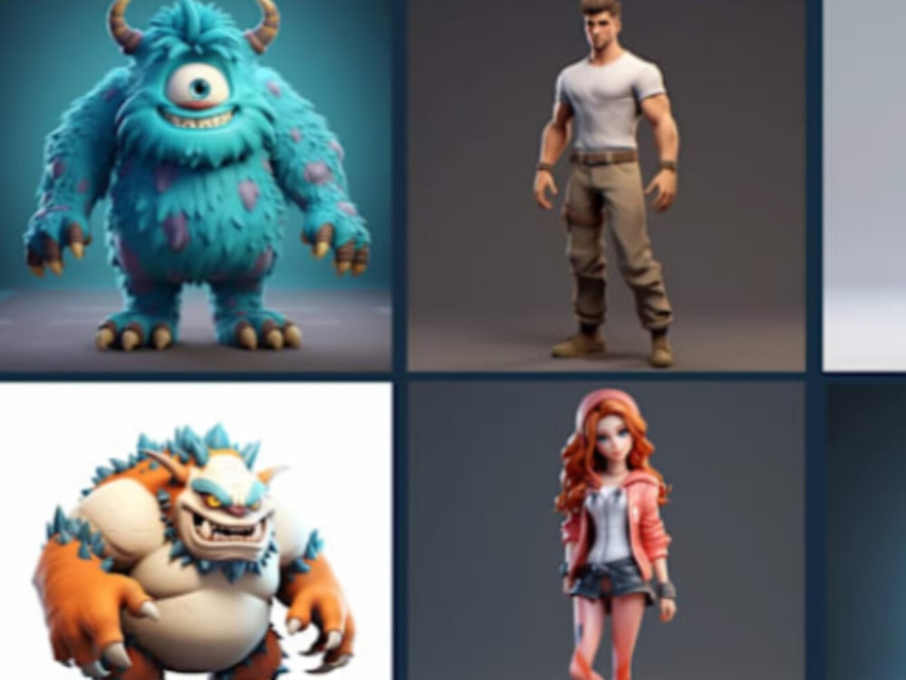 3d modeling Character design 3d rigging cartoon Character for 3d ...