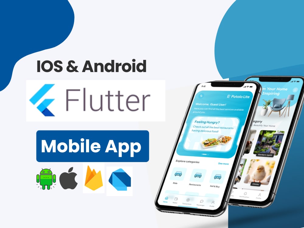 Mobile app development for android, iOS in Flutter, Dart, Firebase | Upwork