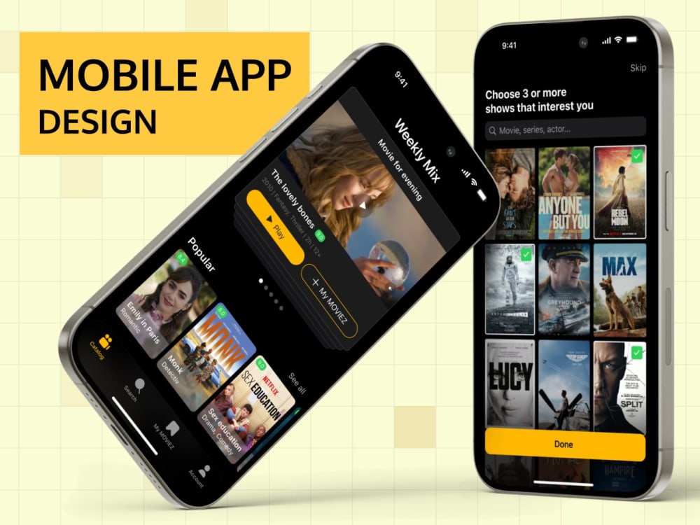 Figma Mobile App design - Figma UI & UX Design - App Design Mockup UI ...