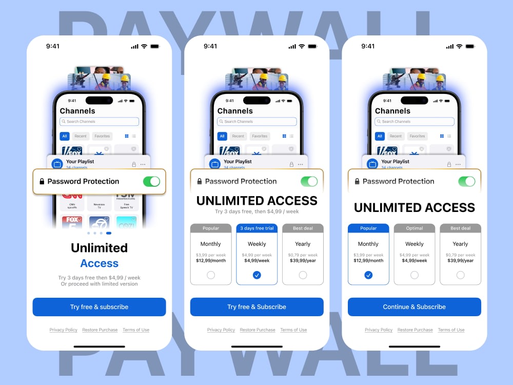 IOS Mobile App UX/UI Design; App Store Onboarding Screens; Apple iPad ...
