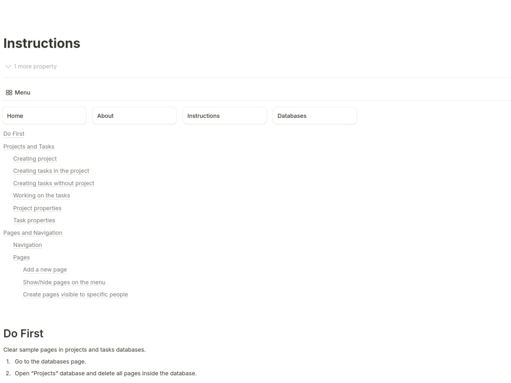 Simple Project Dashboard Notion template | Upwork