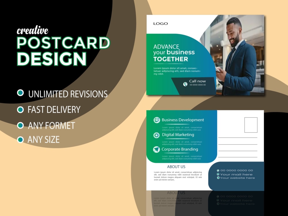 Professional postcard design for your business. | Upwork