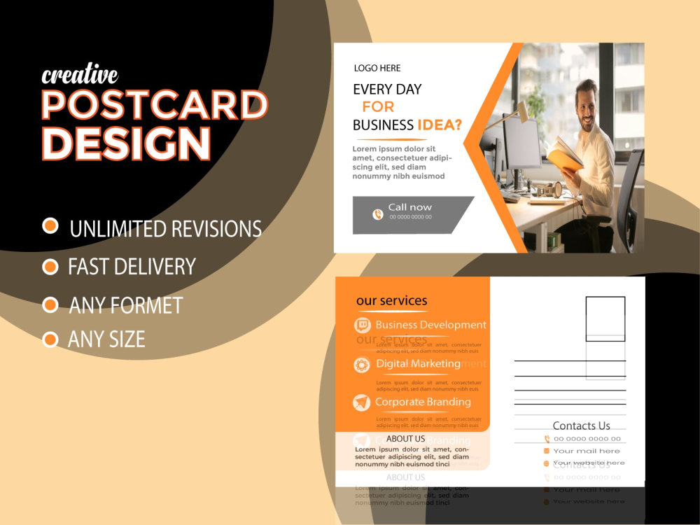 Professional postcard design for your business. | Upwork