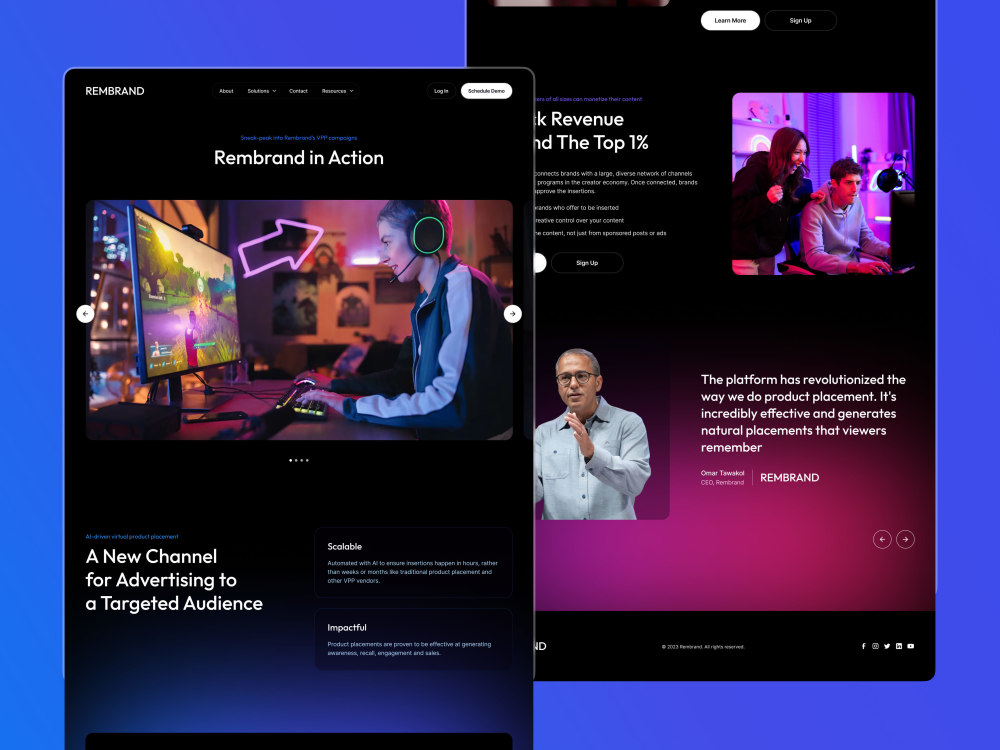 Modern and sleek UI and UX for a website | Upwork