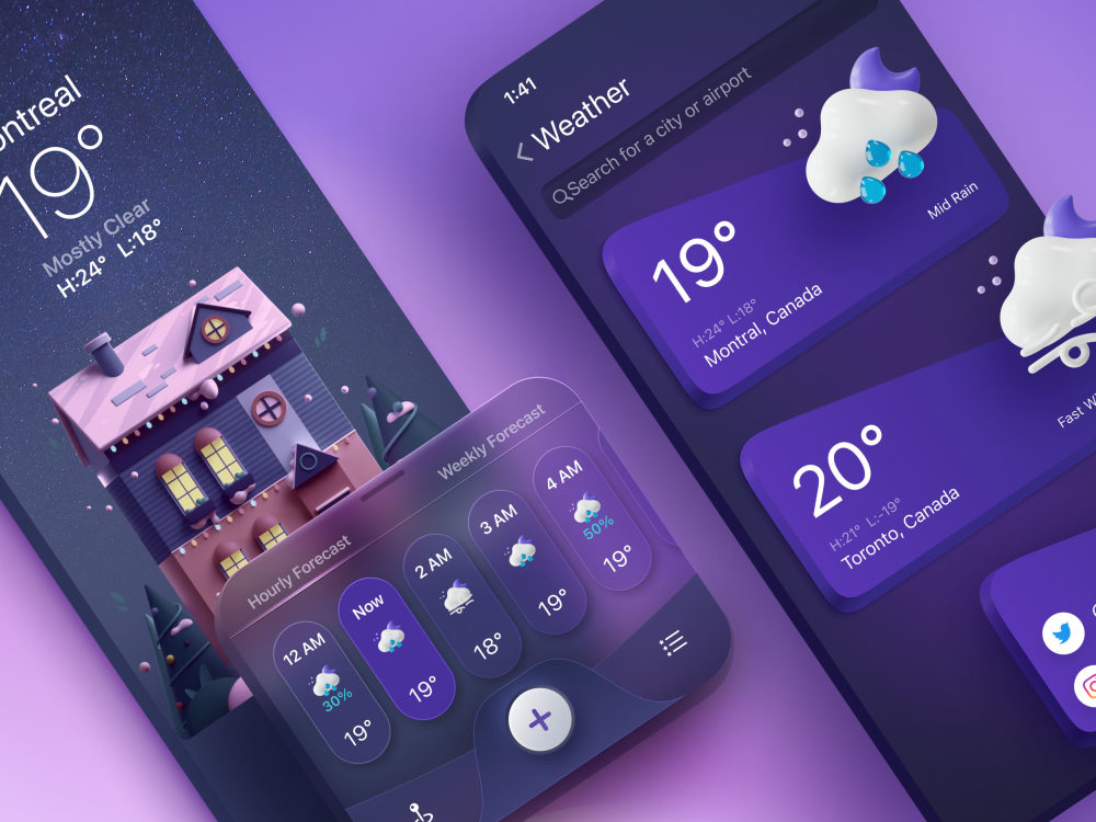A Sleek and Intuitive UX/UI Design for a Weather Mobile App. | Upwork