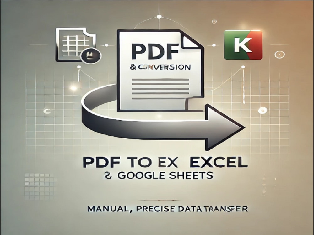 Accurate PDF to Excel & Google Sheets Conversion | Manual Data Entry | Upwork