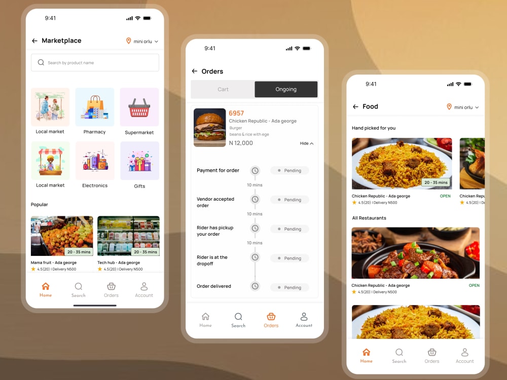 A unique food delivery app | Upwork