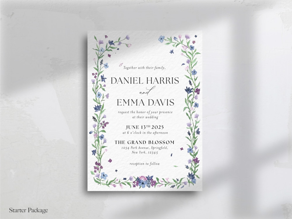 This Printable Wedding Invitation Set - Pre Designed Template | Upwork