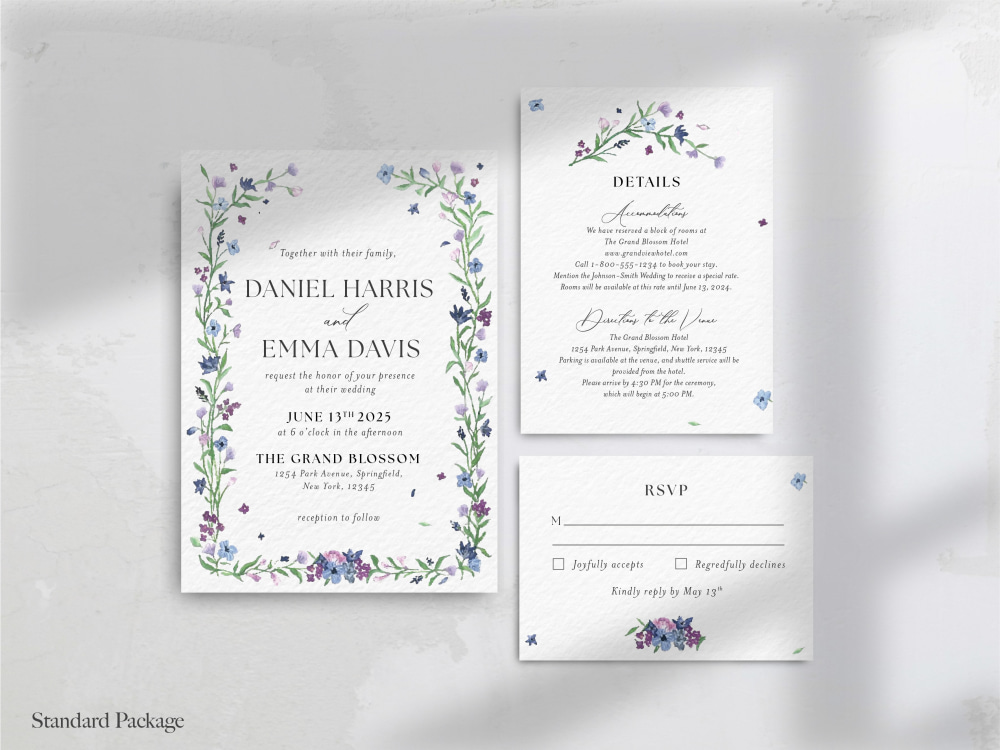 This Printable Wedding Invitation Set - Pre Designed Template | Upwork