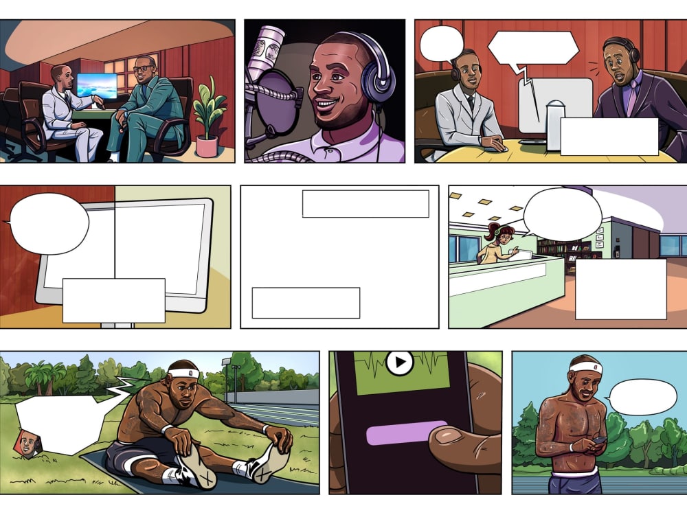 A full-color humorous comic strip with you | Upwork