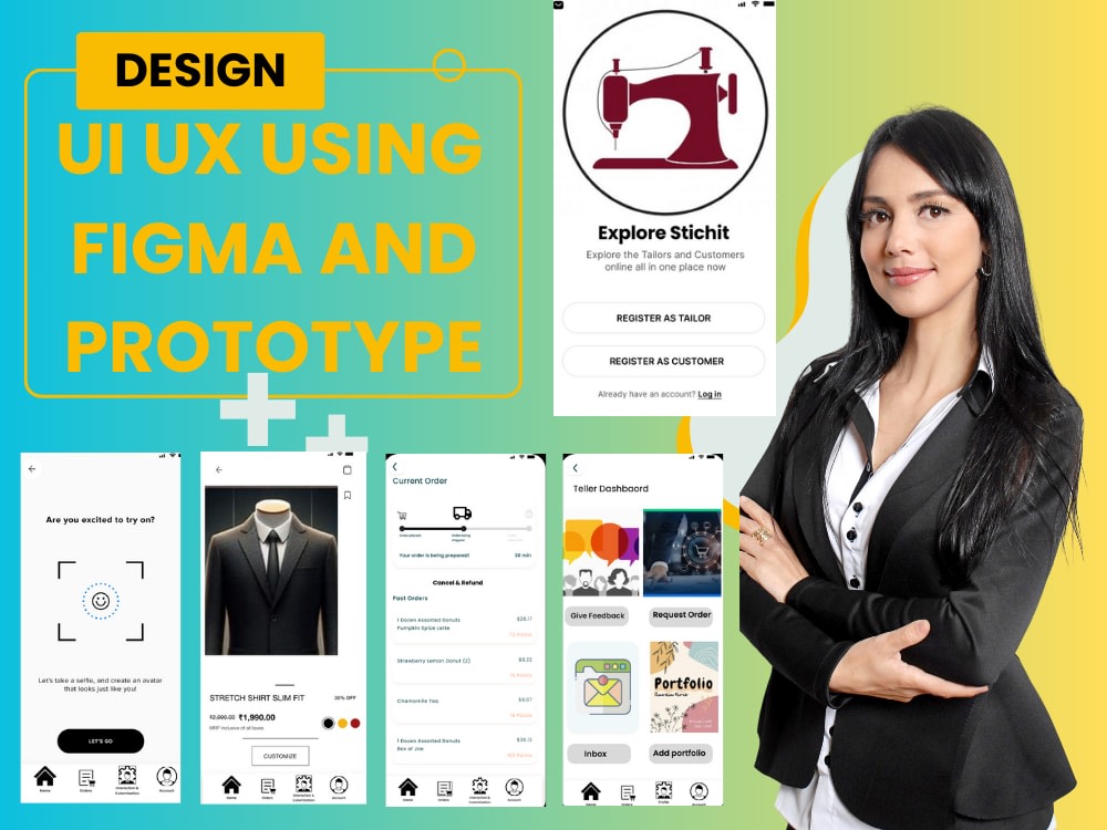 Interactive Figma UI UX Prototype Design & for Mobile Apps & Websites ...