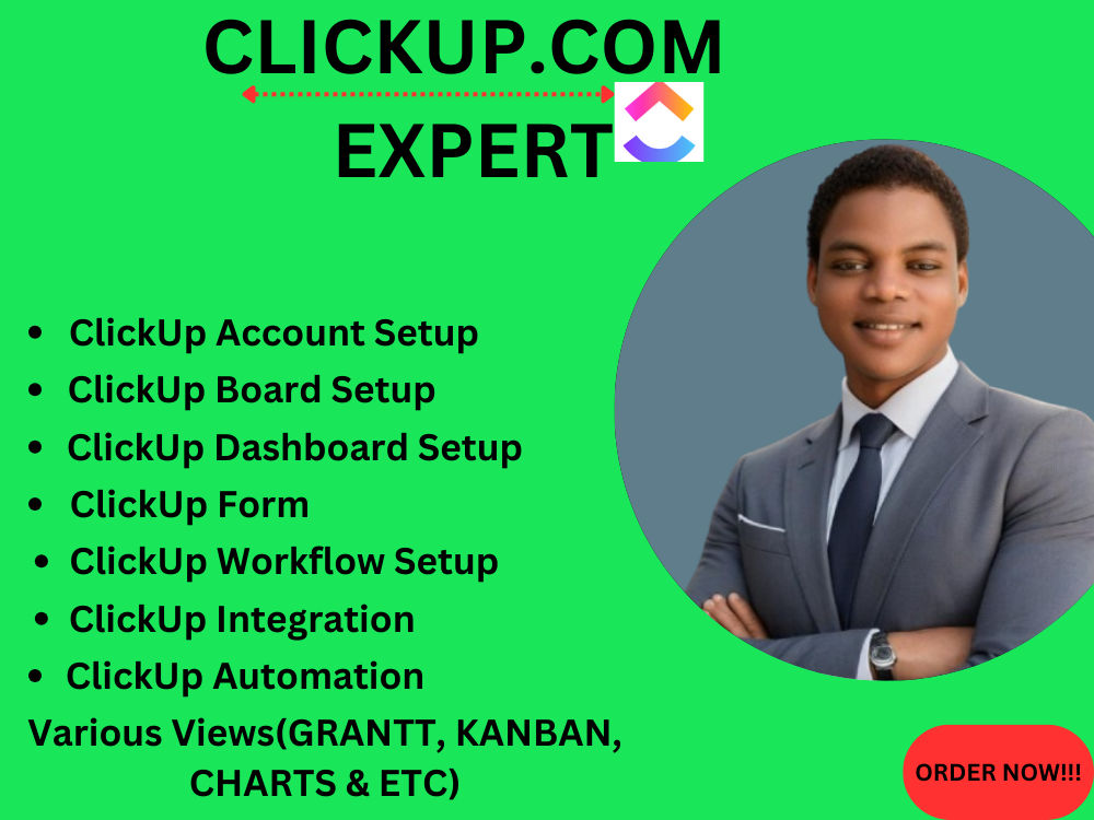 Clickup setup, clickup project manager, clickup consultant, clickup expert | Upwork