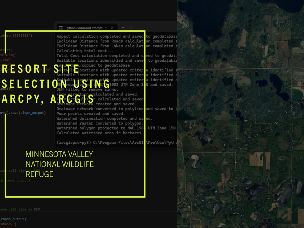 Automated Resort Costing Analysis with Python (Arcpy) ArcGIS Pro | Upwork