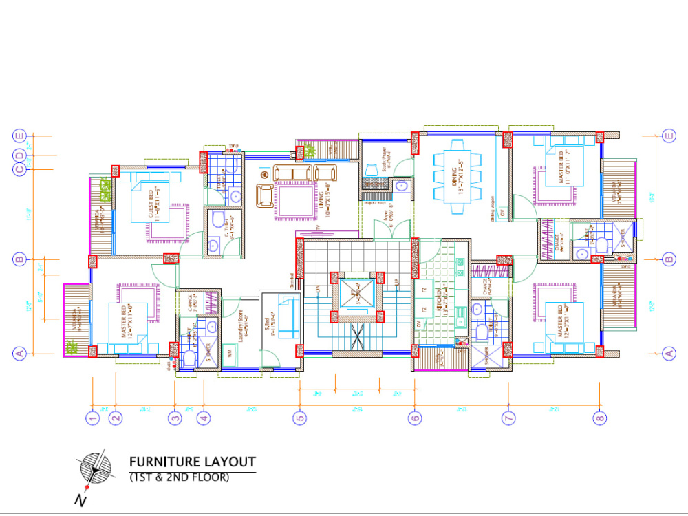 A 2D floor plan using AutoCAD | Upwork