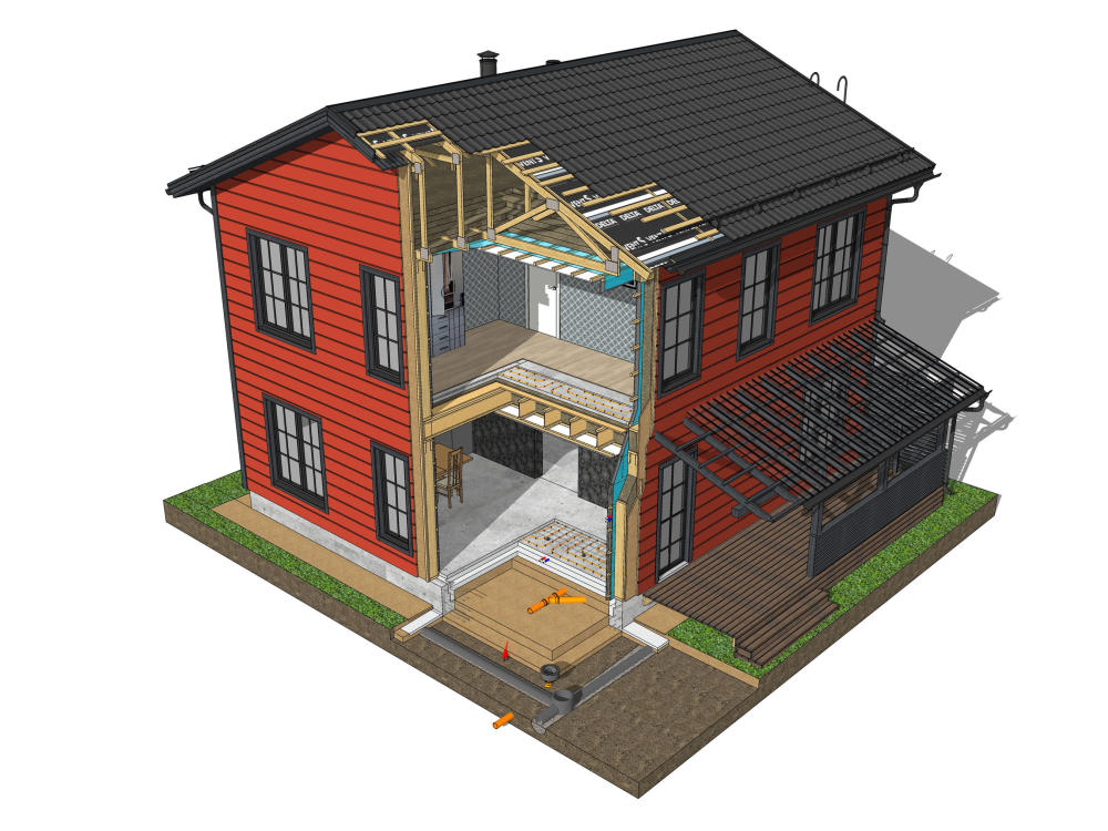 SketchUp model of a building or interior. Precise and user-friendly ...